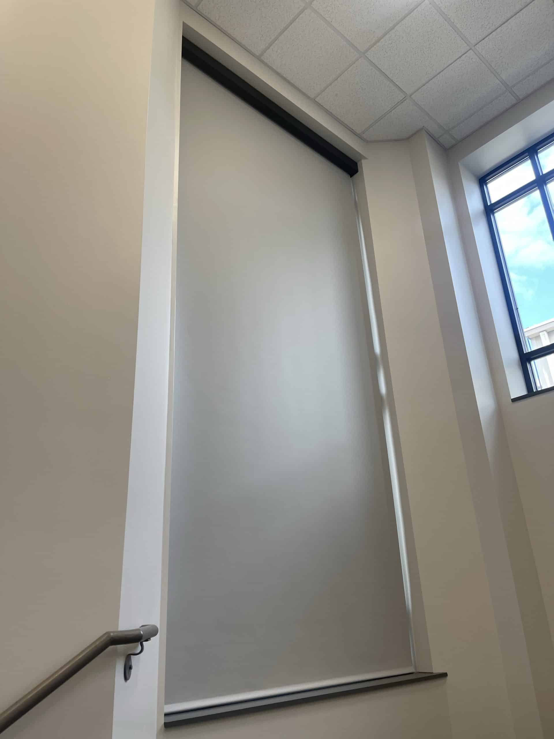 Motorized Room darkening shades for Church windows - Made in the Shade ...